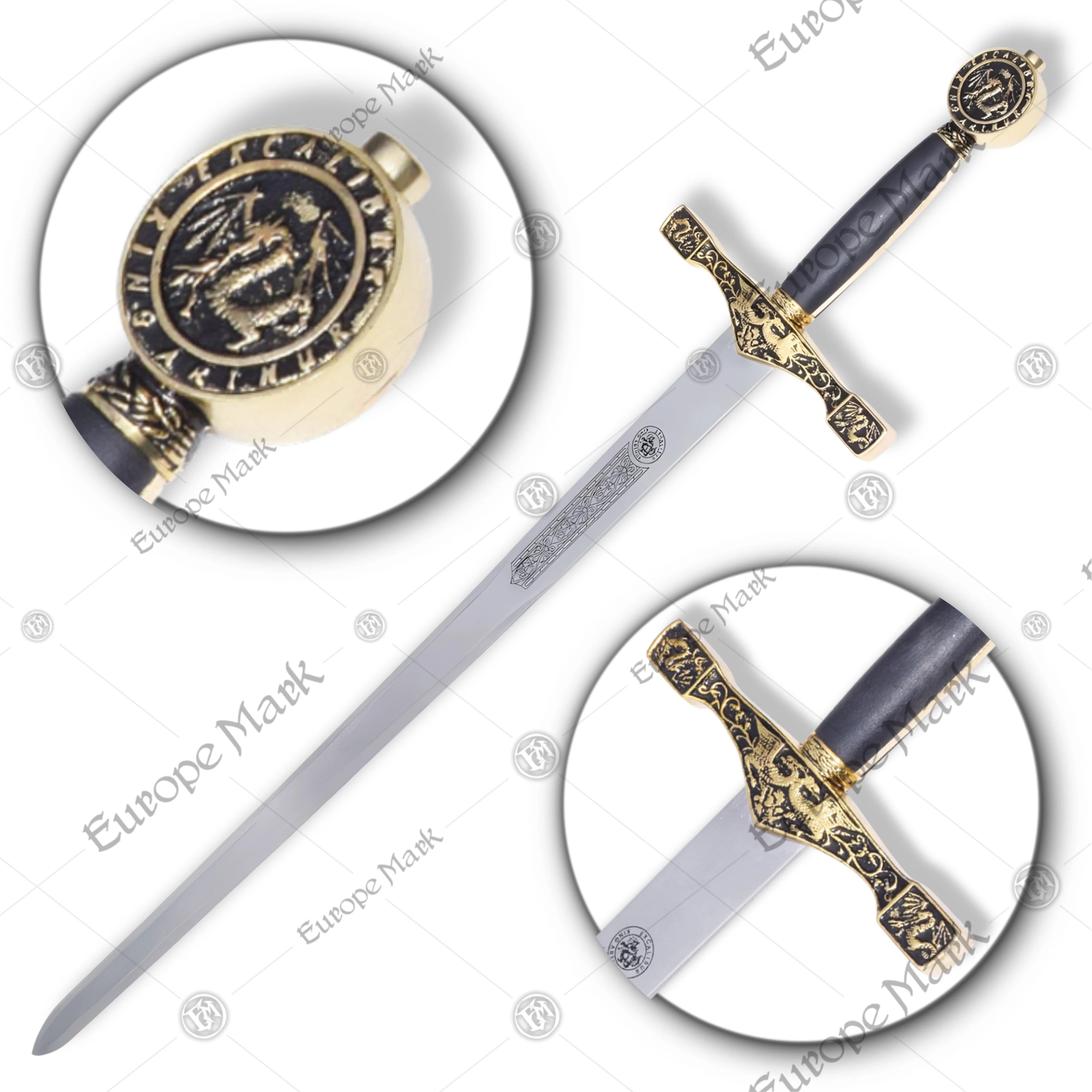 King Arthur Excalibur Golden Sword Replica