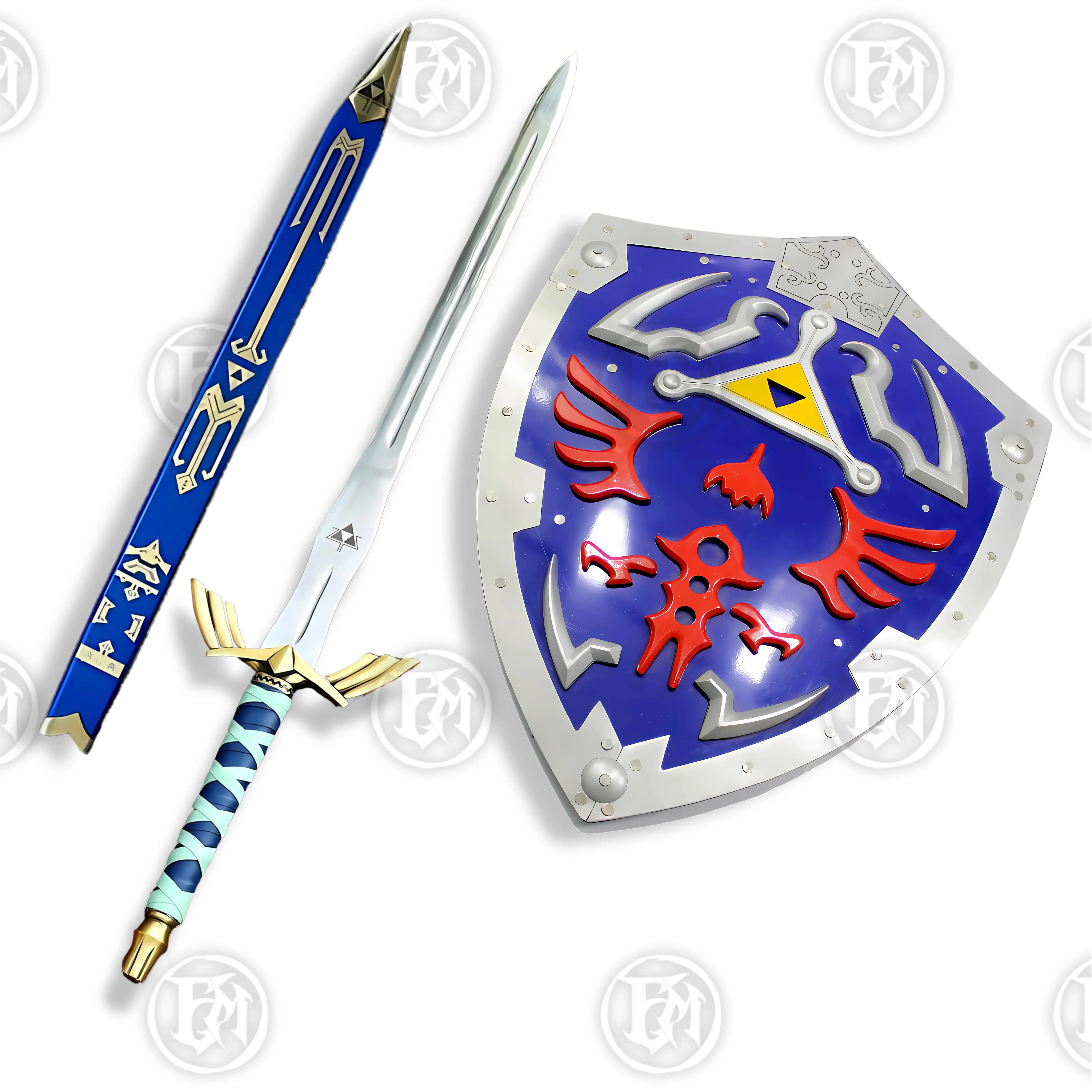 Master Sword & Hylian Shield Set - Zelda Link Replica Free Mount