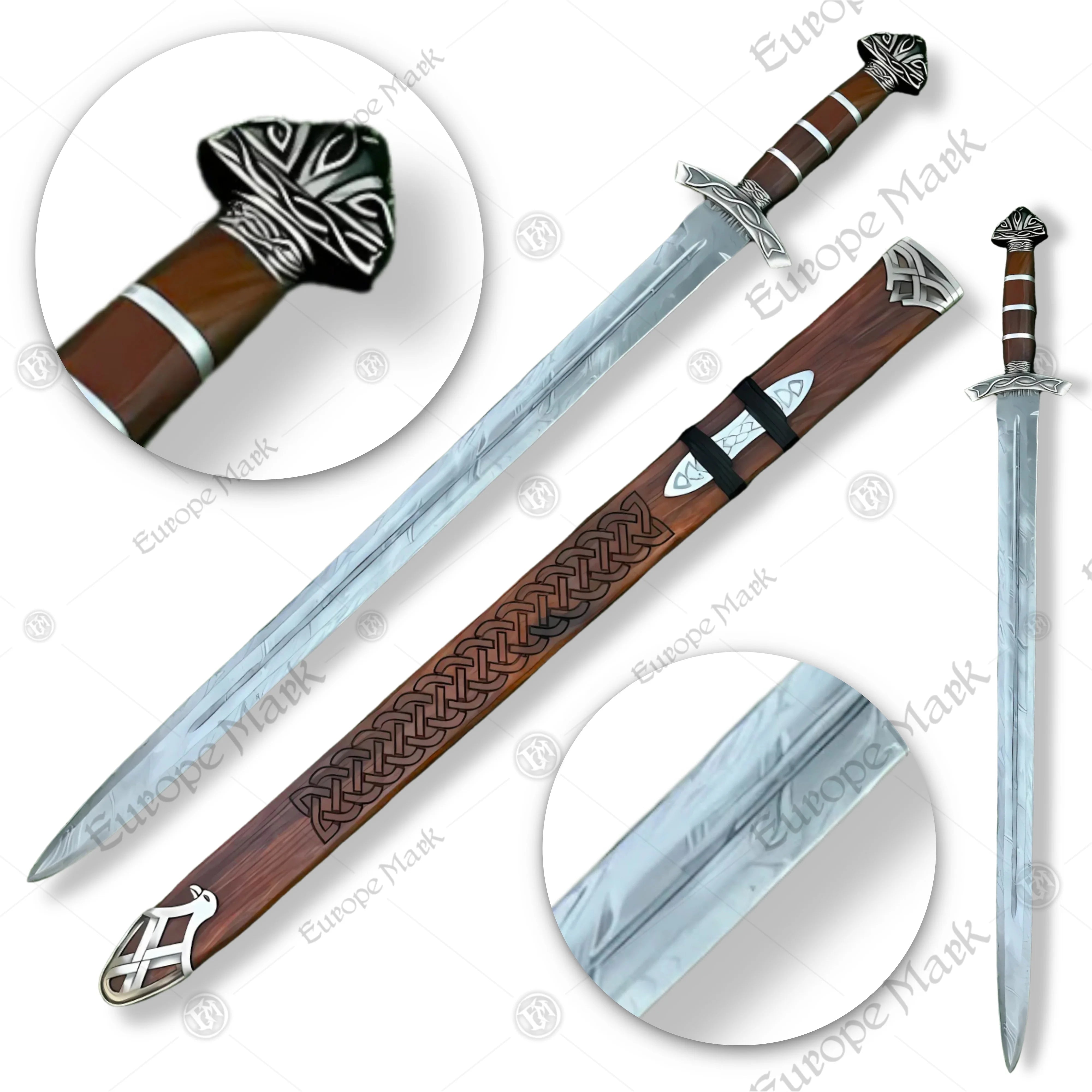 Viking Heritage Damascus Sword Cosplay Replica